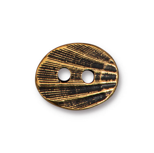 Oval Shell Button - Antique Gold – Jennifer Wiles Studio