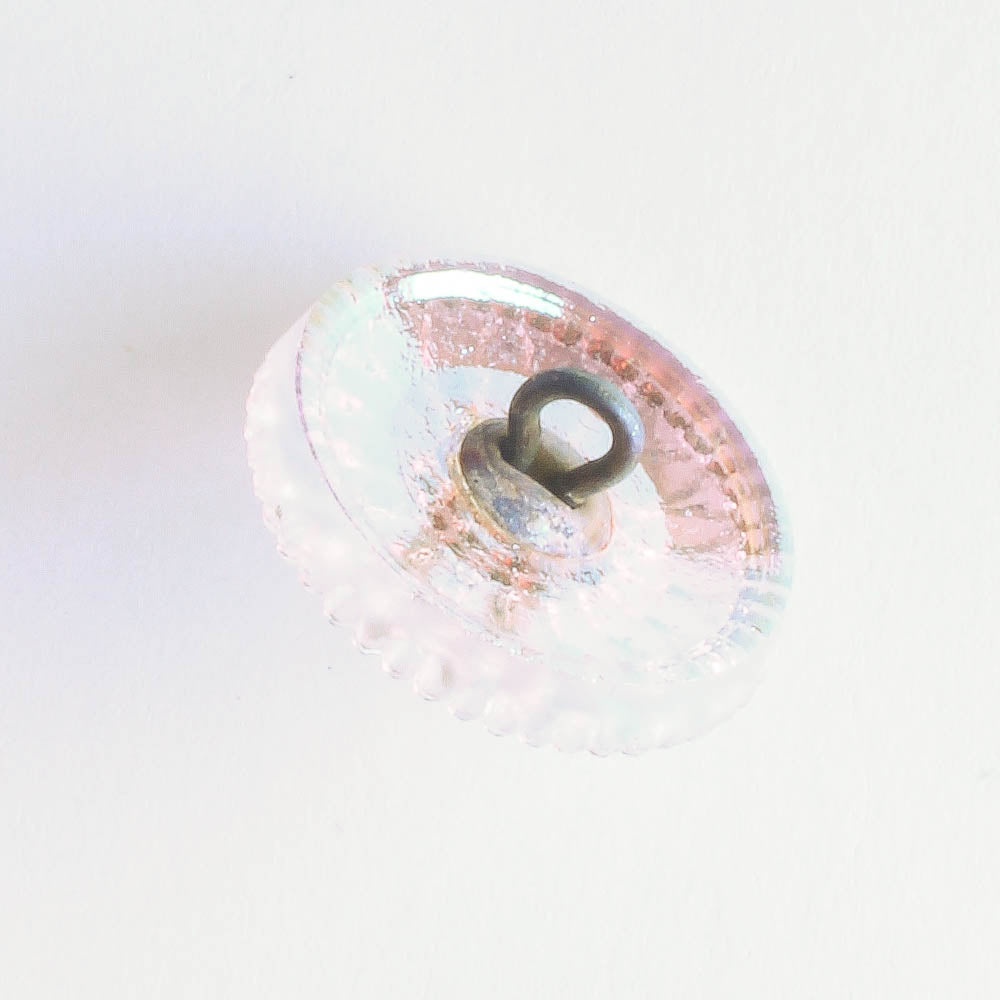 Daisy Button - Transparent Glass with AB Finish – Jennifer Wiles Studio