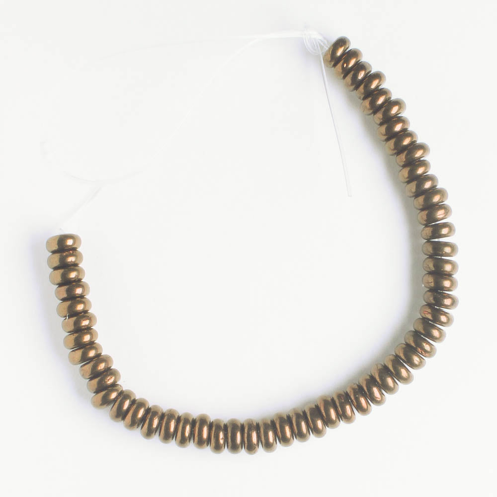 Bronze Czech Glass Spacers - 4" strand – Jennifer Wiles Studio