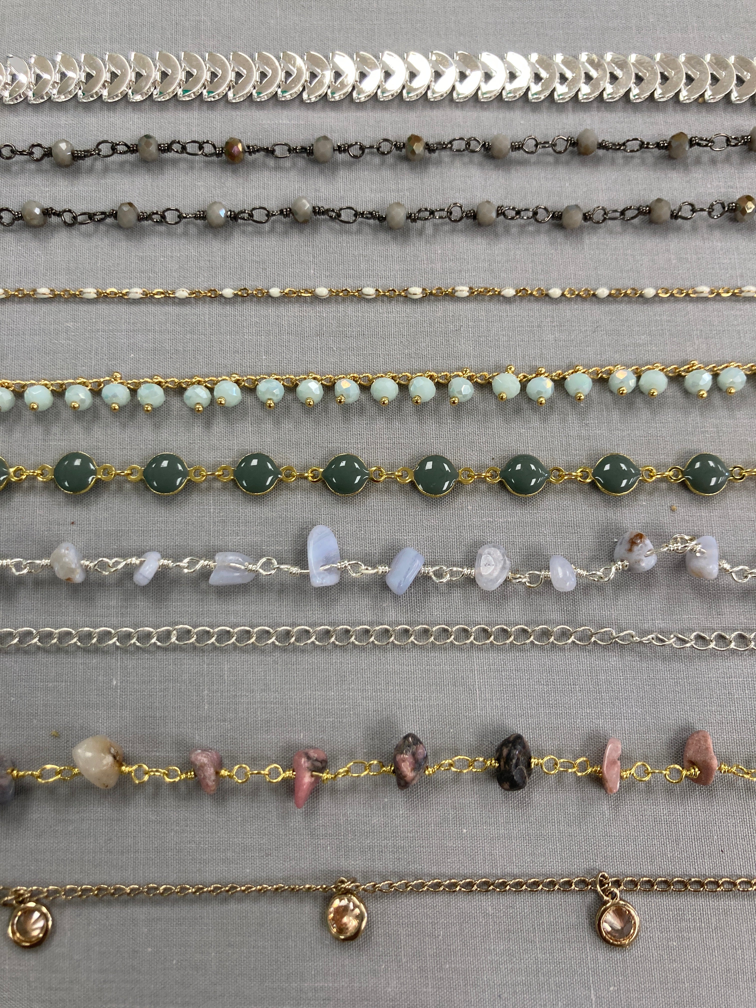 Assorted Chain - at least 8" long - 10 pieces – Jennifer Wiles Studio