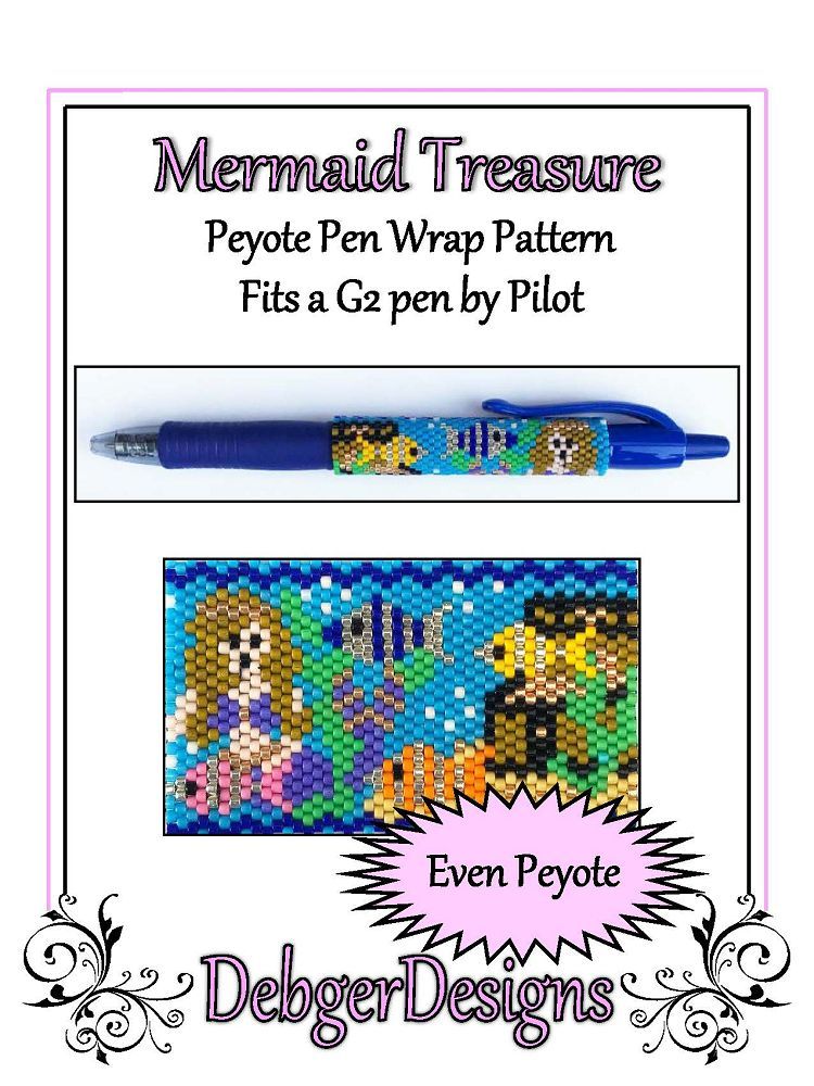 Mermaid Treasure Pen Wrap Pattern - PDF – Jennifer Wiles Studio
