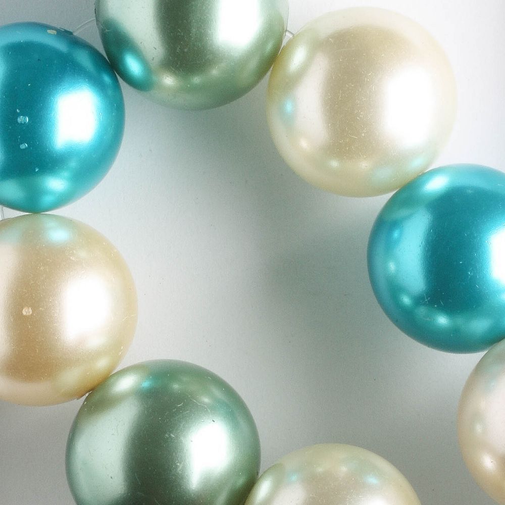 16mm Glass Pearls - 8" strand – Jennifer Wiles Studio