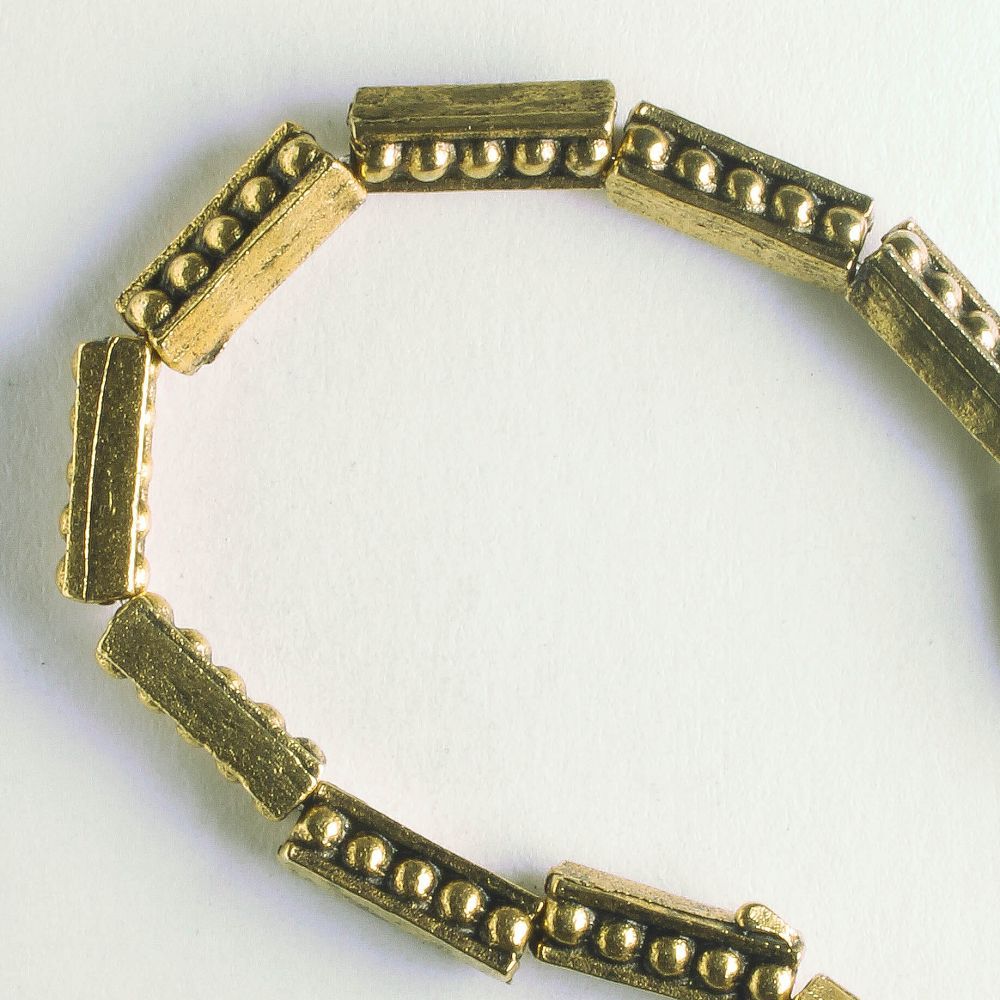 Pewter Beads, Gold Plated - 8" Strand – Jennifer Wiles Studio