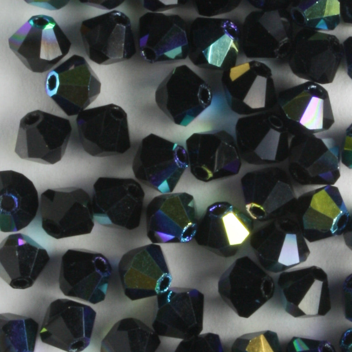 4mm Bicone Jet AB - 48 beads – Jennifer Wiles Studio