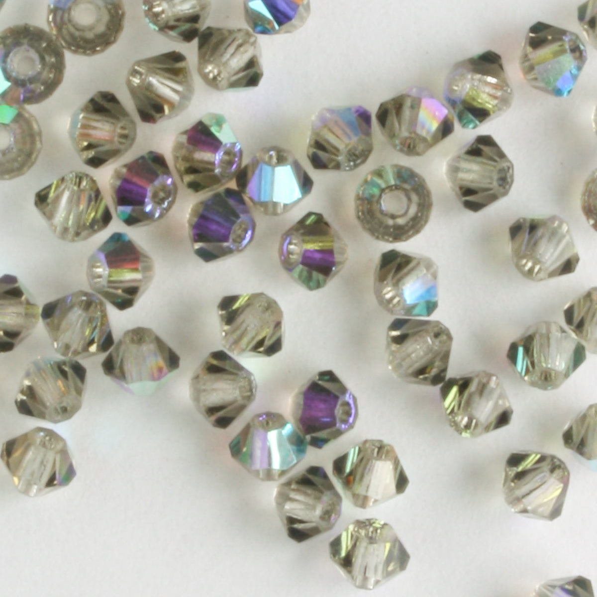 3mm Bicone Black Diamond AB - 48 beads – Jennifer Wiles Studio